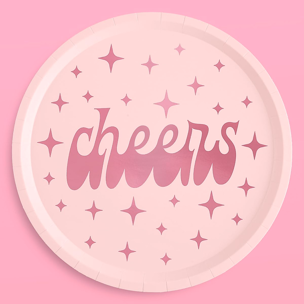xo, Fetti Cheers Plates - 25 pcs | Bachelorette Party Decorations, Birthday Party Decor, Baby Shower Supplies, Bridal Tableware