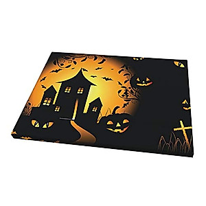 MSGUIDE Wall Art Canvas Halloween Haunted House Decorative Painting for Living Room Bedroom Office (16 Inch X 12 Inch X 1 Panel)