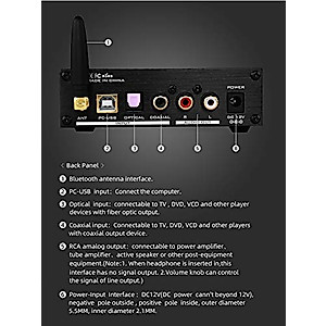 KGUSS FX-Audio DAC-X6 MKII Bluetooth 5.0 Digital Audio Decoder DAC 24-bit/192kHz USB/Coaxial/Optical Headphone Amp Mini HiFi Pre-Amplifier Black