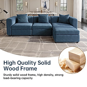 GlimBiz Oversized Modular Sofa with Storage Ottoman,U Shaped Sofa Couch Modular Sectional Sofa with Cushions, Convertible Sectional Sofa,U-Shaped Sofa with 8 Seats