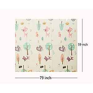 Eanpet Baby Play Mat Foam Area Rug for Kids Toddler Infant Ultra Thick Folding Large Crawl Mat Non-Slip Playmat for Bedroom Playroom Nursery ABC Letter (Traffic)