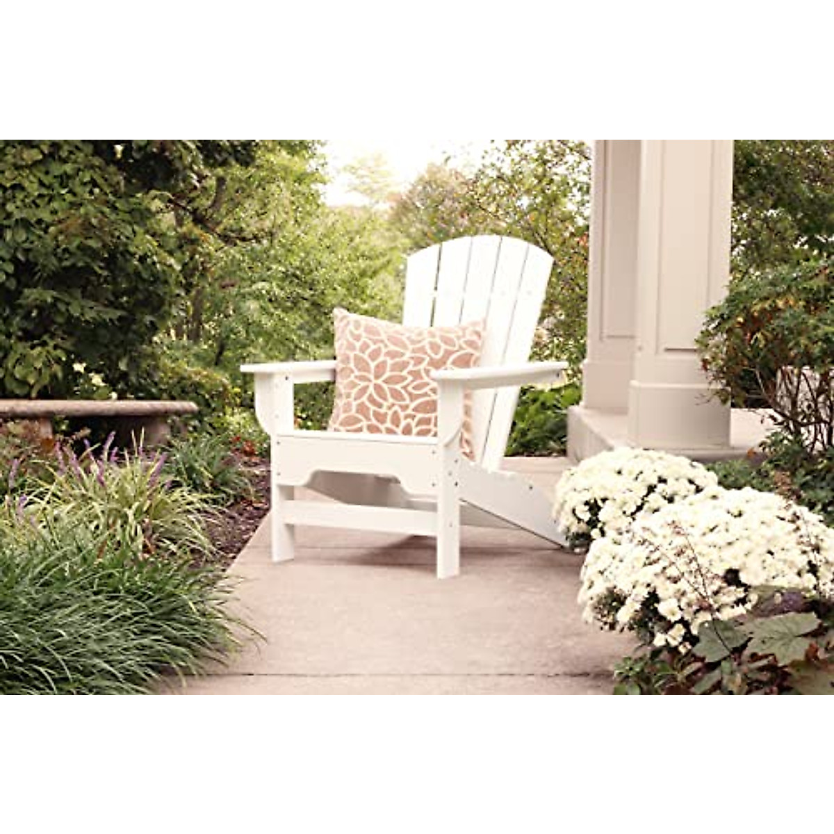 DuroGreen Boca Adirondack Chair, White