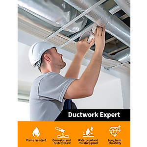 Aluminum Foil Tape,2 inch x 22 Yards-66FT (3.9 mil), Duct Tape, Heat Resistant, Insulation Tape for HVAC, Metal Repair, Heavy Duty Tape for Ductwork, Dryer Vent (22YD Silver)