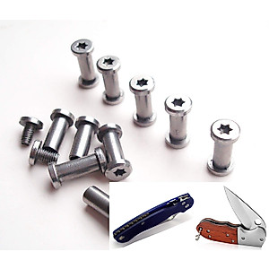 5Afashion EDC Knives handle pivot pin screw,survival knife rivets pocket folding knife shaft fasteners,pack 10 sets