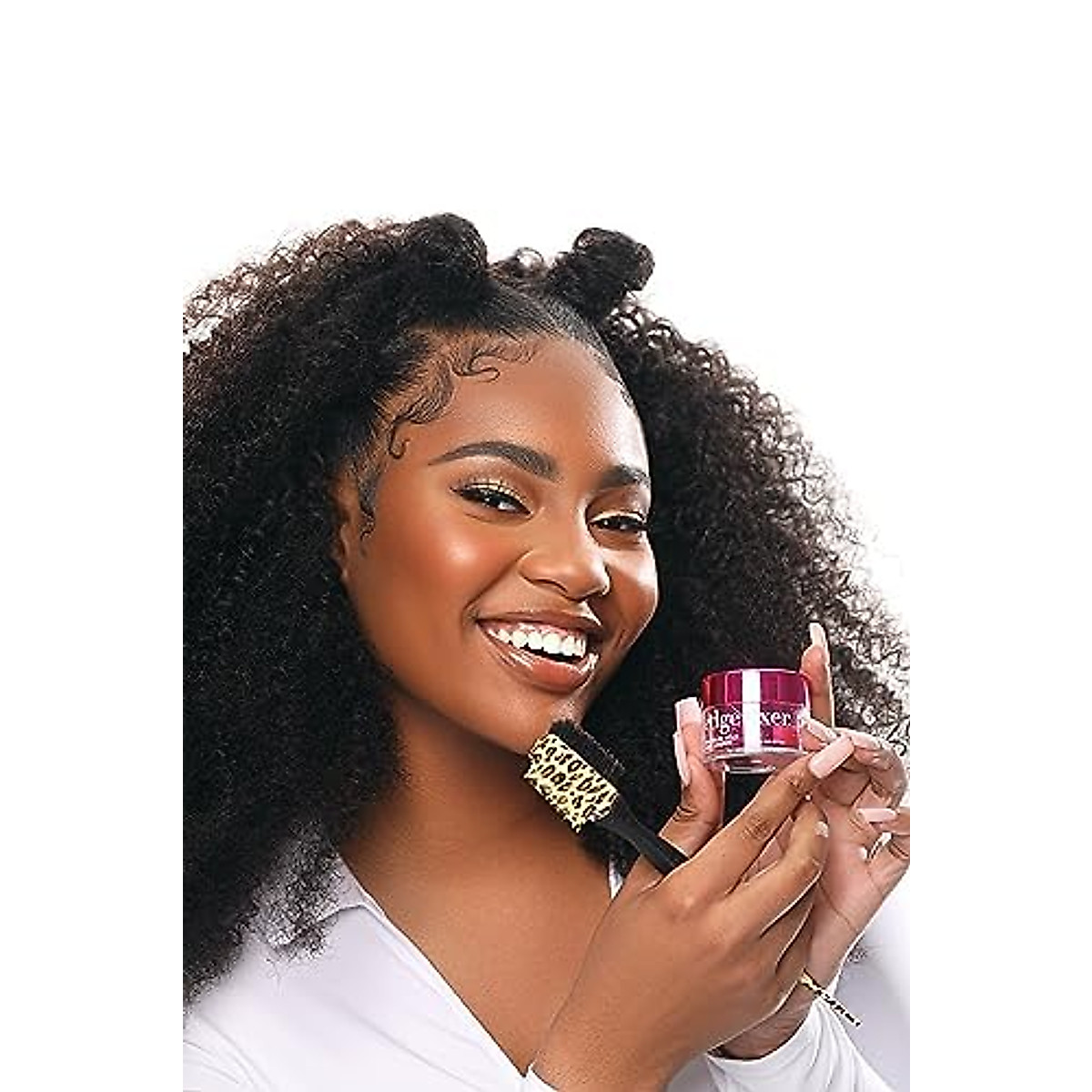 KISS Colors & Care 3-in-1 Professional Edge Styler Plus with Case - Slip-Free Rubber Grip, 100% Boar Bristles, Fine Tooth Comb, Pin Tail Tool, & Protective Case, Versatile & Ultra-Functional, Smooth & Sleek Styling