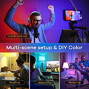 Linkind Matter Smart Light Bulb, Smart Bulbs Work with Apple Home/Siri/Alexa/Google Home/SmartThings, LED RGBTW Color Changing Bulbs Music Sync, Smart Home, A19 E26 60W 800LM, 2.4Ghz WiFi Only, 4 Pack