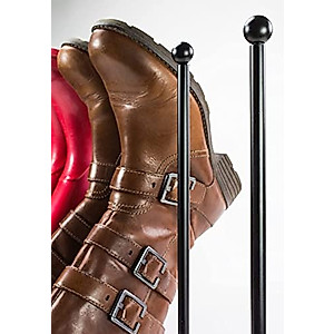 Solid Aim Tools 4-Pair Boot Rack ,Boot Organizer Creative Indoor/Outdoor Wrought Iron Boot Rack Stand , Elegant & Steady Boot Organizer By Present Natural.