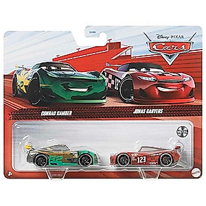 Disney Cars Mattel 1:55 Diecast 2-Pack Next-Gen Shiny Wax Conrad Camber & No Stall Jonas Carvers
