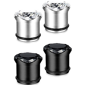 JOERICA 2 Pairs Stainless Steel Ear Gauges CZ Plugs Tunnel Ear Expander Stretcher Piercing 1/2''(12MM)