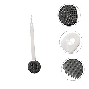 FRCOLOR Silicone Bath Brush Exfoliating Back Scrubber for Shower Body Cleaner Brush Body Scrubbing Brush Loofah Scrub Brush Massage Bath Scrubber Soft Rubber Heart-Shaped Washing Machine