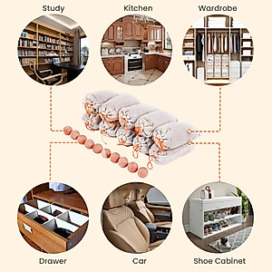 Homode Cedar Balls and Cedar Sachets, Aromatic Cedar Wood Blocks and Shavings Bags for Clothes Shoes Storage, Ideal for Closets and Drawers, 20 Pack
