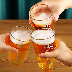 Newtay 3 Pieces Coach Pint Glass Football Soccer Softball Basketball Coach Gifts 16 oz Baseball Drinking Glasses for Drinking Water Wine Say Your Thanks to Coach Suitable for Both Men or Women