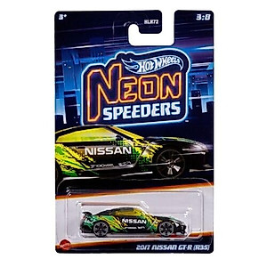 Hot Wheels Neon Speeders 1:64 Diecast (2017 Nissan GT-R (R35) 3/8)
