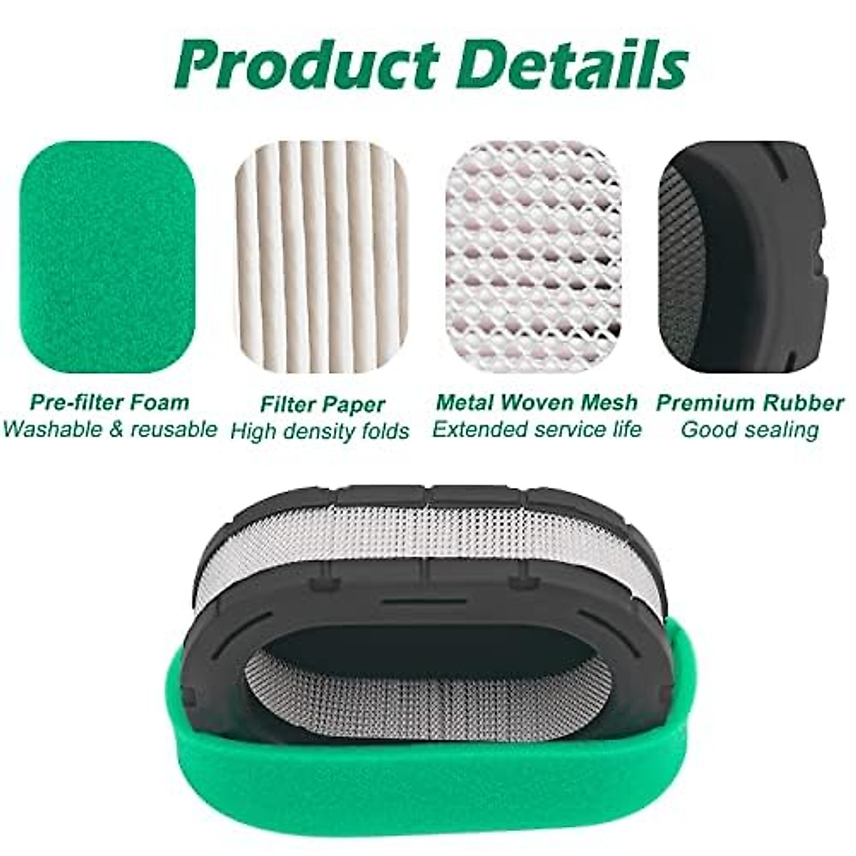 KLWZH 32 083 09-S Air Filter with Oil Filter for Kohler 32 883 09-S1 7000 Series XT1 XT2 KT610 KT620 KT715 KT725 KT730 KT735 KT740 KT745 19HP-26HP Engine MTD Cub Cadet Lawn Mower Air Filter