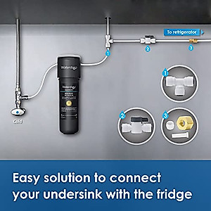 Waterdrop KITB 1/4" Water Line Connection Kit for WD-10/15/17UB Series, WD-G2/G3 RO System and iSpring, APEC, Express Water, Home Master Reverse Osmosis System, Connect it to Fridge/Ice Maker