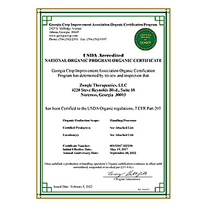 Zongle USDA Certified Organic Oregano Essential Oil, Safe to Ingest, Origanum Minutiflorum, 1 OZ