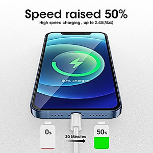 Short Apple iPhone Charging Cable 1 ft 4 Pack [Apple MFi Certified], iPhone Charger Lightning Cable 1 Foot, Fast iPhone Charging Cord for iPhone 14 Pro Max/iPhone 14/13Pro Max/13 Pro/12/11/XR, AirPods