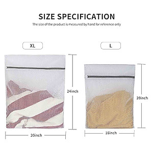Mesh Laundry Bags for Delicates(2XL+2L), Laundry Bags Mesh Wash Bags, 125gsm Lingerie Bags
