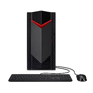 Acer Nitro 50 N50-650-UR12 Gaming Desktop | 13th Gen Intel Core i5-13400F 10-Core Processor | NVIDIA GeForce RTX 3050 | 16GB 3200MHz DDR4 | 1TB PCIe Gen 4 SSD | Intel Wi-Fi 6E AX211 | Windows 11 Home