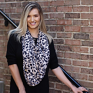 Nursing Cover Carseat Canopy-Multi-USE Soft Stretchy Car Seat Covers for Nursing Scarf, Breast Feeding, High Chair, Shopping Cart Cover, Park Swing, Changing Table Cover-Girl or Baby Boy-Cheetah Print