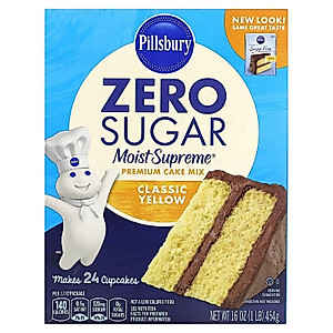 Pillsbury Moist Supreme Sugar Free Classic Yellow Premium Cake Mix (Pack of 2) by N/A [Foods]