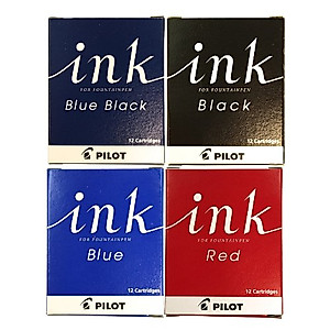 Pilot Fountain Pen Ink Cartridge [black] 12-Pack (IRF12SB)