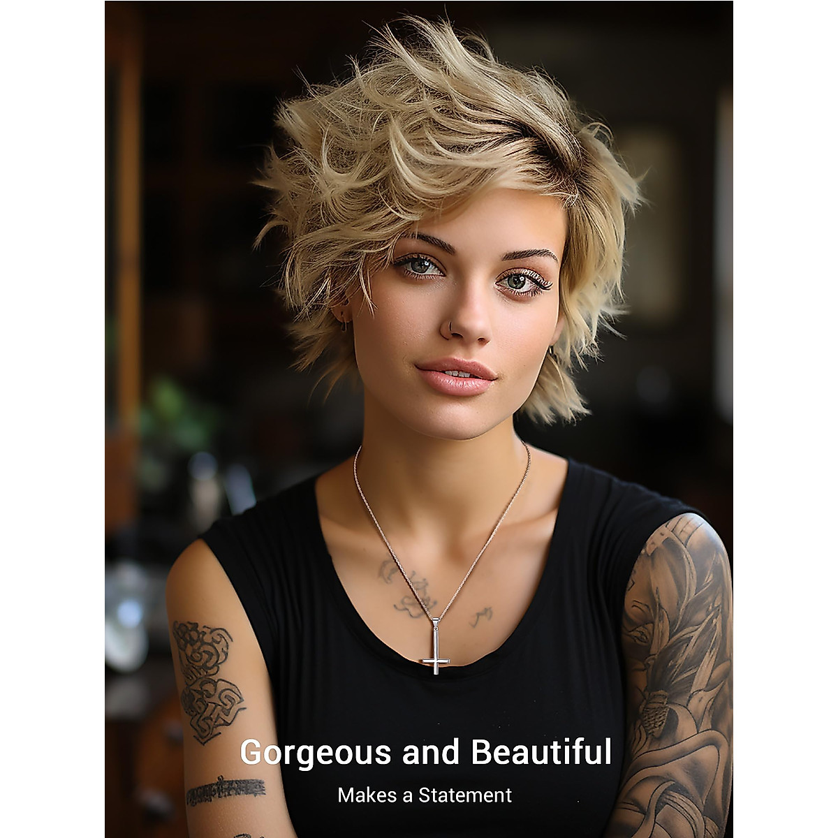 PROSTEEL Inverted Cross Necklace Men Satanic Jewelry Satanism Occult Devil 925 Sterling Silver Upside Down Cross