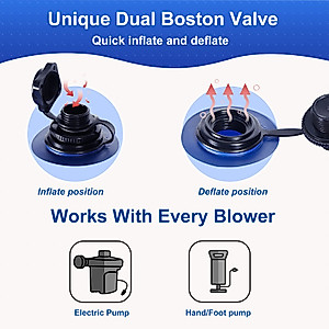 FineBud 4’x5’ Pool Pillows for Above Ground Pool, Winter Pool Pillow Extra Durable 0.4 mm, Pool Air Pillow Super Strong & Cold Resistant, Pool Cover Air Pillow Easy Centering, Rope Included(55ft)