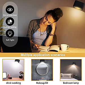 Bohun LED Wall Sconces Battery Operated with Remote and Touch Control Switch, Brightness Levels & 3 Color Temperatures, Magnetic Cordless Wireless Wall Mounted Lamp