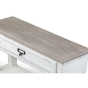 Baxton Studio Dauphine Traditional French 1-Drawer Accent Console Table, White