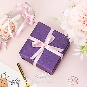 Ribbli Light Pink Satin Ribbon Double Faced Satin 3/8 Inch x Continuous 50 Yards-Light Pink Ribbon for Gift Wrapping Crafts Wedding Decoration Bows Bouquet Floral Arrangement