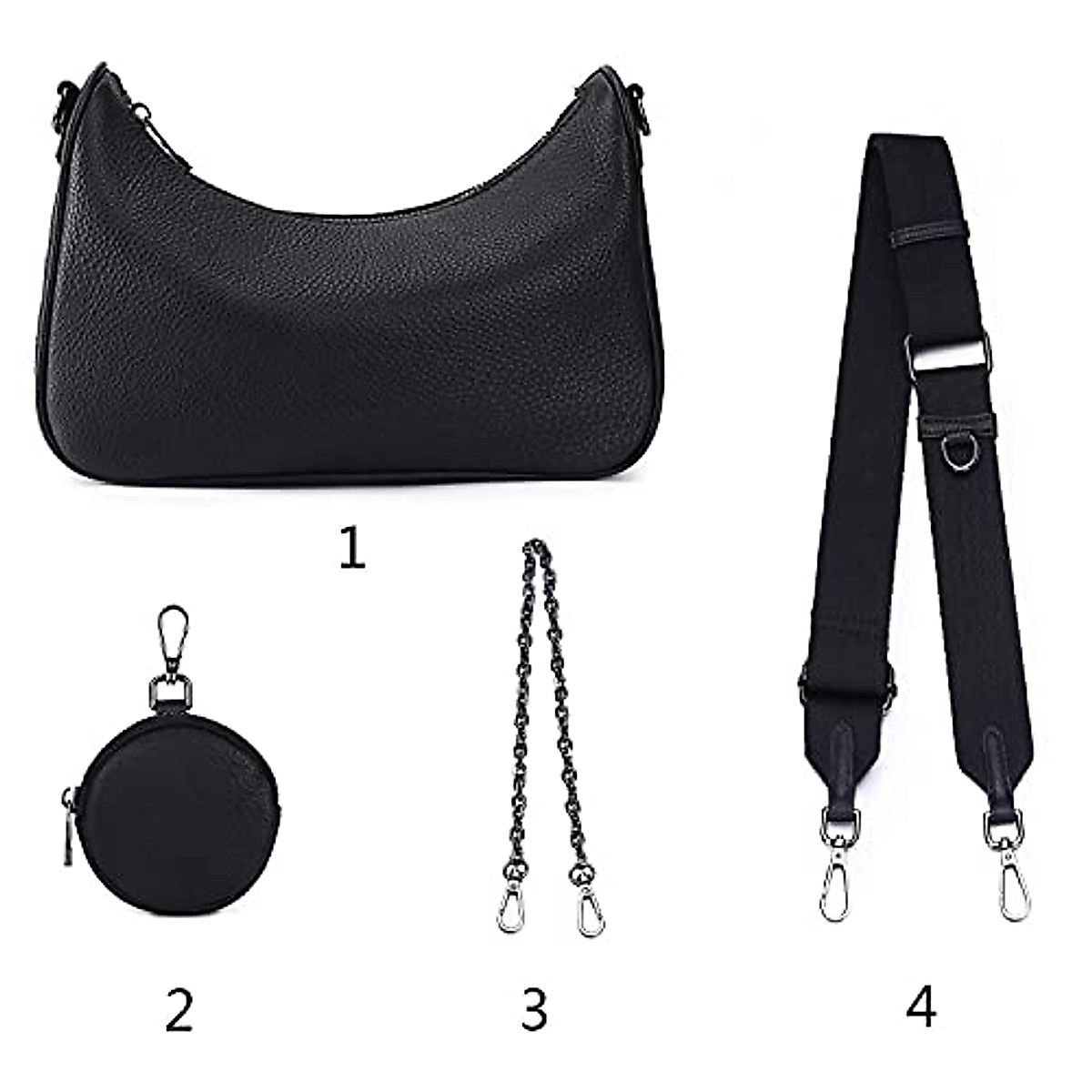 YALUXE Leather-Crossbody-Bags-for-Women Fashion Shoulder Handbag with Coin Purse