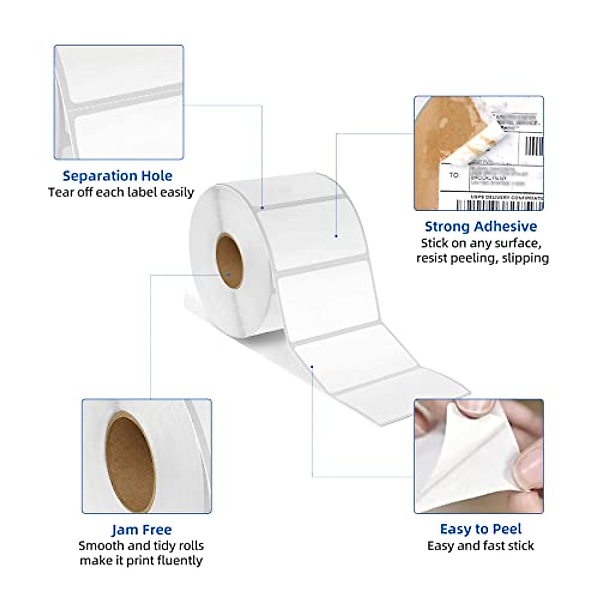 AKOGIRSE 3"x1" Multipurpose Barcode/FNSKU/UPC/FBA Direct Thermal Label, 12 Rolls/15600 Labels, Perforated, Strong Adhesive Shipping Label Compatible with Rollo & Zebra Desktop Printer, BPA&BPS Free