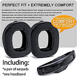 Sixsop Astro A40 TR Ear Pads for Astro A40TR A40 TR Gaming Headset - Velour Ear Cushions (Not Compatible with A50 GEN4,GEN3,GEN2,GEN1)