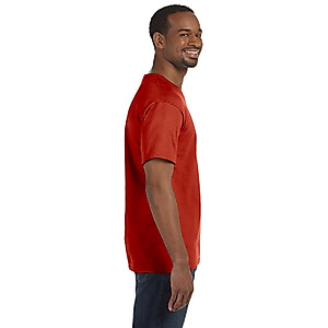 Hanes Tagless Men`s T-Shirt Deep Red