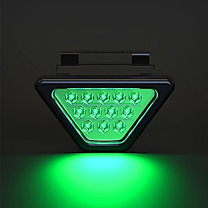 Naiveferry Rear Tail Brake Light Triangle, LED Motorcycle Strobe Light Flash Brake Lamp Universal Stop Light Car Warning Light for Safe Driving Waterproof Car Truck(Green)
