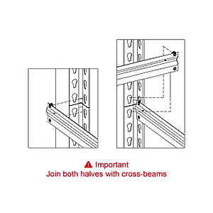 Whalen Post Insert for Costco and SAMS Club 5-Shelf Heavy Duty Steel Shelving Unit, Corner Connectors for Building and Alignment