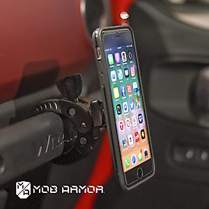 Mob Armor MobNetic Claw with 360° Rotation - Bar Mount for Golf Carts, Strollers, or Any enclsoed cab Vehicle with Round or Square Tubes- Universal Car Magnetic Phone Mount, Assembled in USA - Black