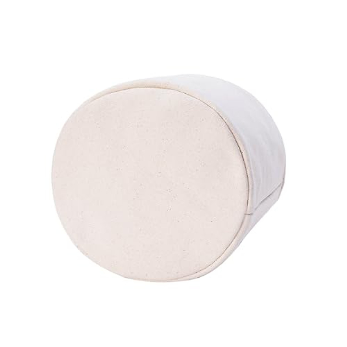 YONBEN Tall Purse Organizer Insert Womens Canvas Round Handbag Organizer Storage Handbag Purse Organizer Round Cosmetic Pouch Bag Bucket Makeup Bag (Beige, L)