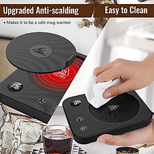 Mug Warmer, Coffee Mug Warmer with 3-Temp Settings, Auto Shut-Off Coffee Warmer, Anti-Scalding Waterproof Mug Warmer for Desk, Coffee Cup Warmer Display Status, Coffee Warmer for Desk for Coffee Milk