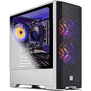 Skytech Gaming Blaze Gaming PC Desktop – AMD Ryzen 5 5600G 3.9 GHz, NVIDIA RTX 3060, 500GB NVME SSD, 16GB DDR4 RAM 3200, 600W Gold PSU, 11AC Wi-Fi, Windows 11 Home 64-bit