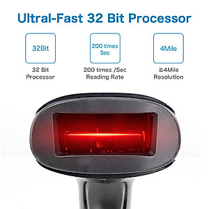 NETUM Barcode Scanner USB 2.0 Wired Handheld 1D Laser Bar Code Reader Scanner for POS Mobile Payment PC Laptop and Computer Windows Mac OS