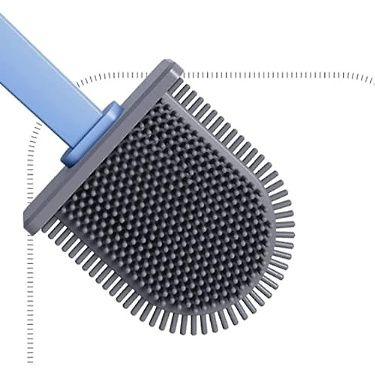 Silicone Toilet Brush with Holder Set Toilet Bowl Brush Small Wall Hanging Toilet Cleaner Brush Easy to Clean