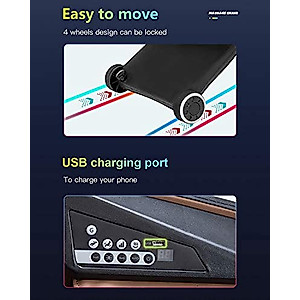 FDW Shiatsu Massage Chairs Full Body and Recliner Zero Gravity Massage Chair Electric with Built-in Heart Foot Roller Air Massage Easy to Move for Home Office,Black