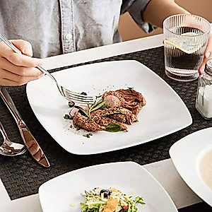 ZLDGYG A 18-Piece Ceramic Porcelain Tableware Dinner Set with 6Dinner Soup Dessert Plates Set Service for 6 Person