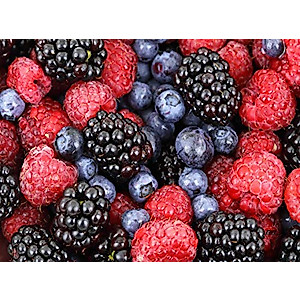 Mixed Berries Kitchen Glass Cutting Board Decorative Gift For Blueberries Raspberries Blackberries Mom Design Red