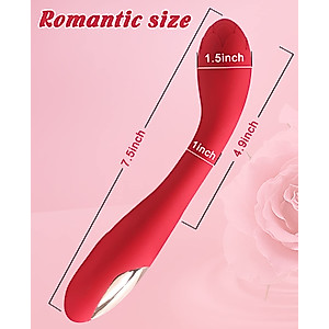 Alovegarden Clitoral G-Spot Powerful Rose Vibrator, Waterproof Dildo Clit Stimulator with 10 Vibration Modes, Softer and Flexible Sex Toy for Women, Clitoral Vibrator (Red)