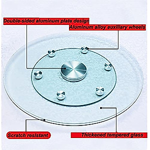 Lazy Susan - Clear Spinning Kitchen Turntable 24in 32in 36in Round Turntable Aluminum Alloy Dining Table Serving Tray, Heavy Duty 360° Home Hotel Countertop Rotating, No noise (Size : 90cm/35.4in)
