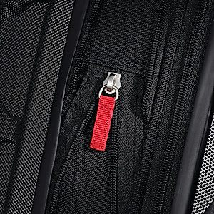 Samsonite Omni PC Hardside Expandable Luggage with Spinner Wheels, Checked-Medium 24-Inch, Black