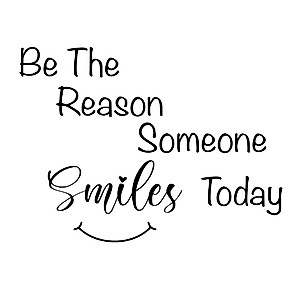 Summerjokes Be The Reason Someone Smiles Today Inspirational DIY Wall Decals Decals Vinyl Stickers for Home Living Room Kitchen Dining Room School Library Classroom Office Cafe Art Wall Decoration